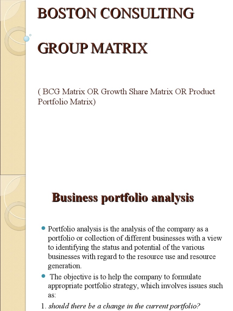 BCG Matrix | PDF | Strategic Management | Investing