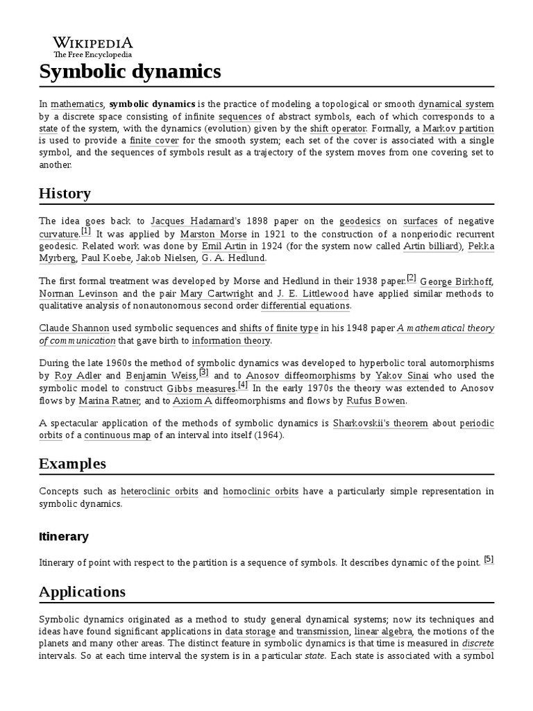 Symbolic Dynamics | PDF | Systems Science | Mechanics