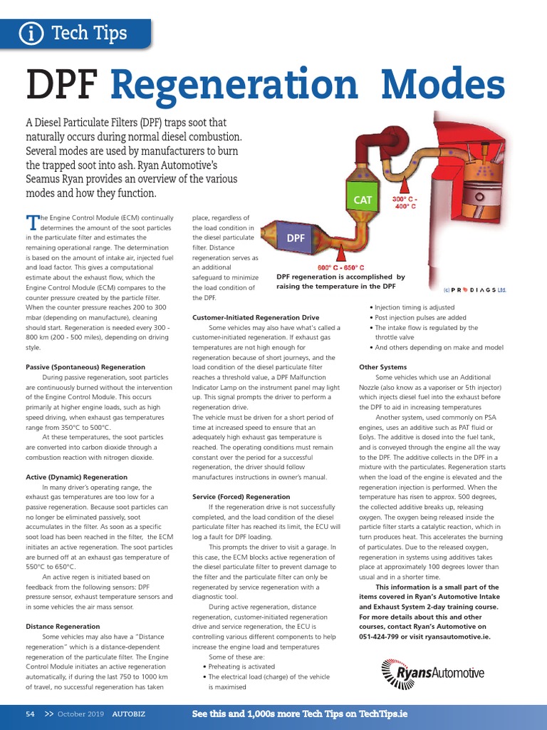 DPF Regeneration Modes | PDF