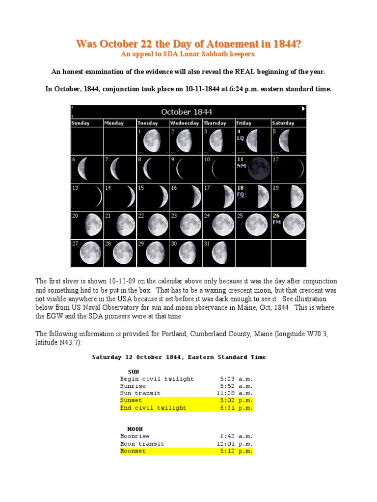26 SDAOctober22 1844 | PDF | Calendar
