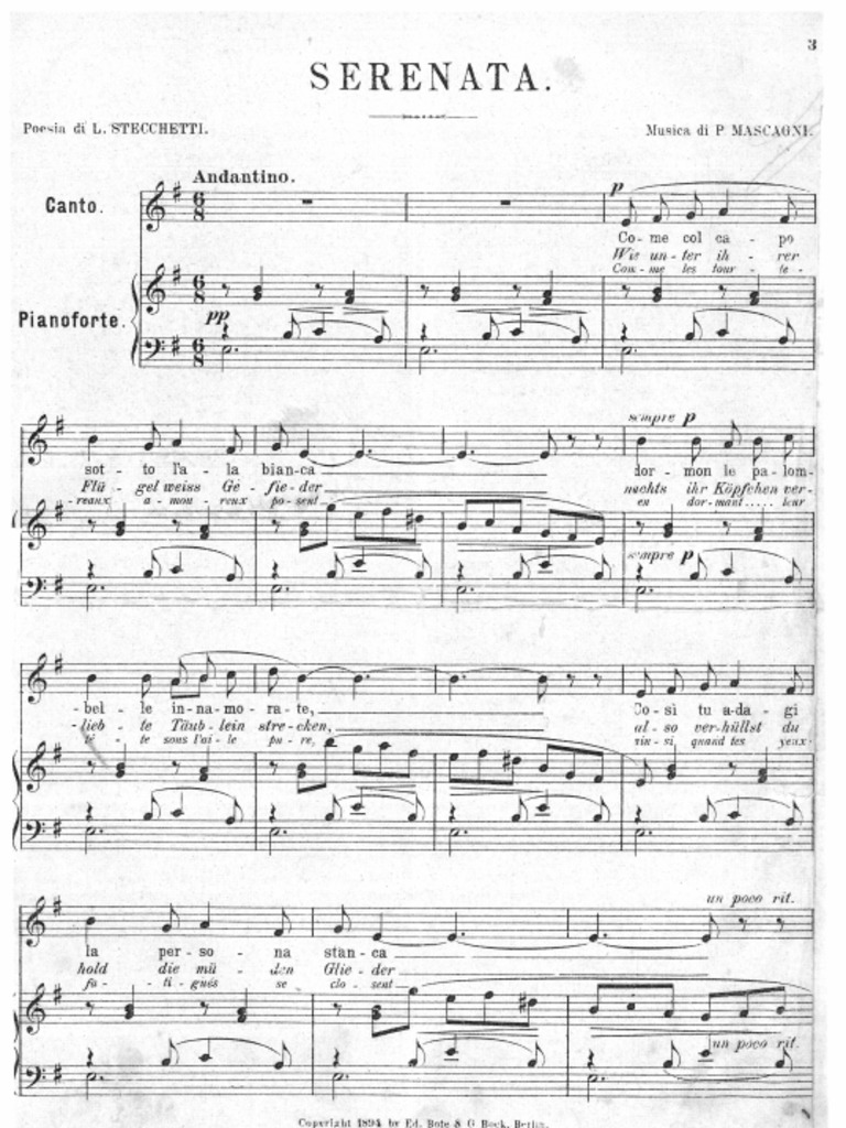 Serenata Mascagni | PDF