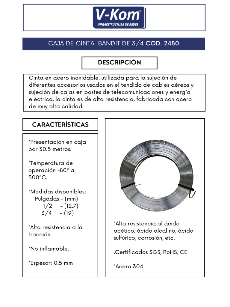Cod 2480 Cinta Bandit 34 | PDF