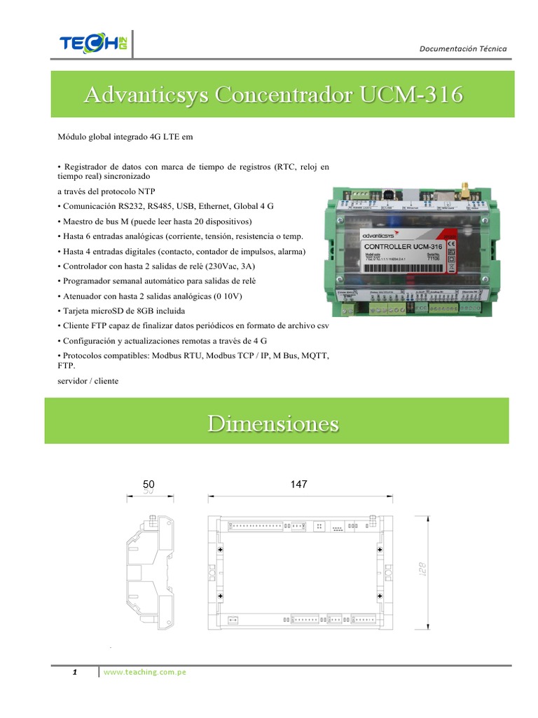 Editado - Advanticsys Concentrador UCM 316 | PDF