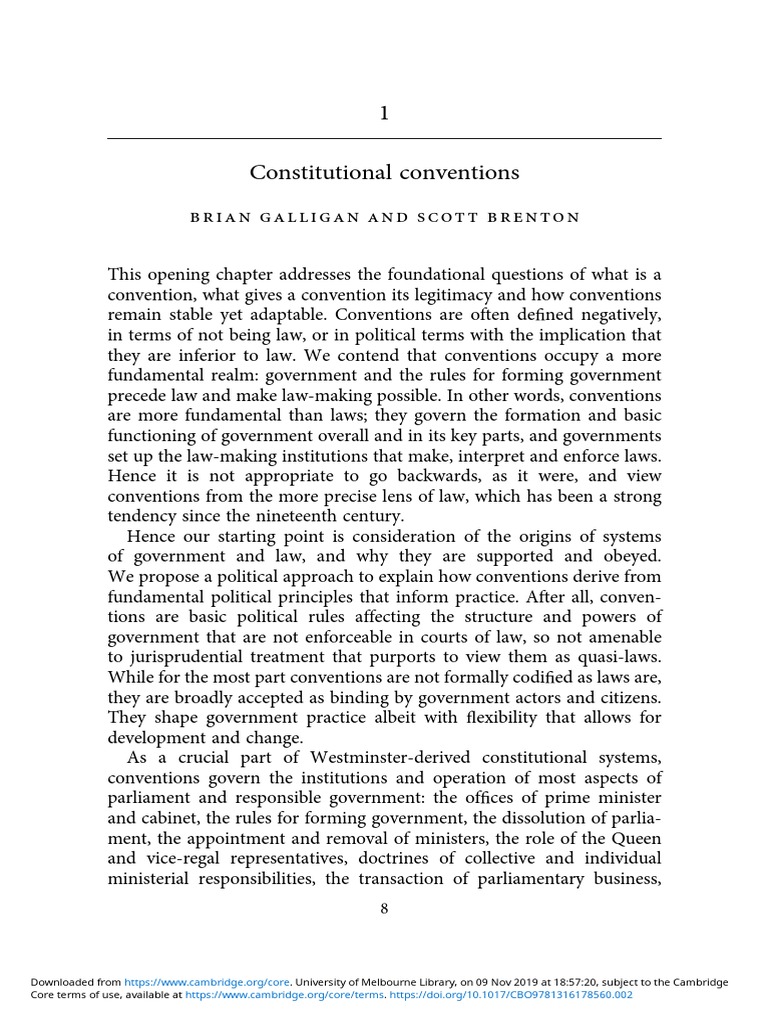 Constitutional Conventions | PDF | Sovereignty | Precedent