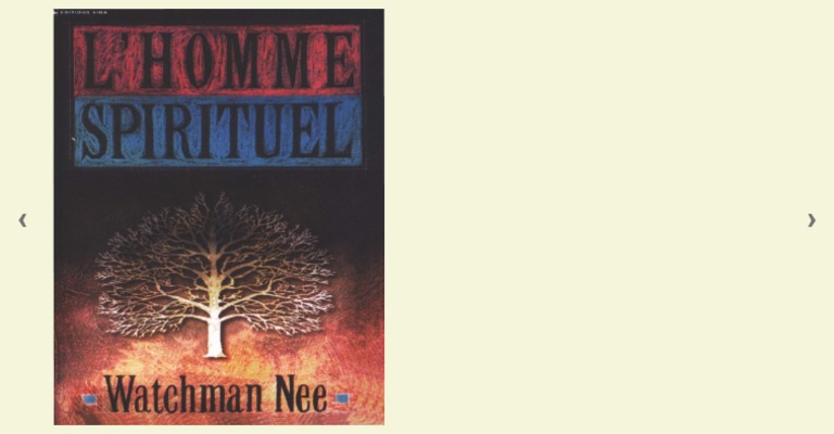 Lire Gratuitement en Ligne L'Homme Spirituel de Watchman Nee | PDF