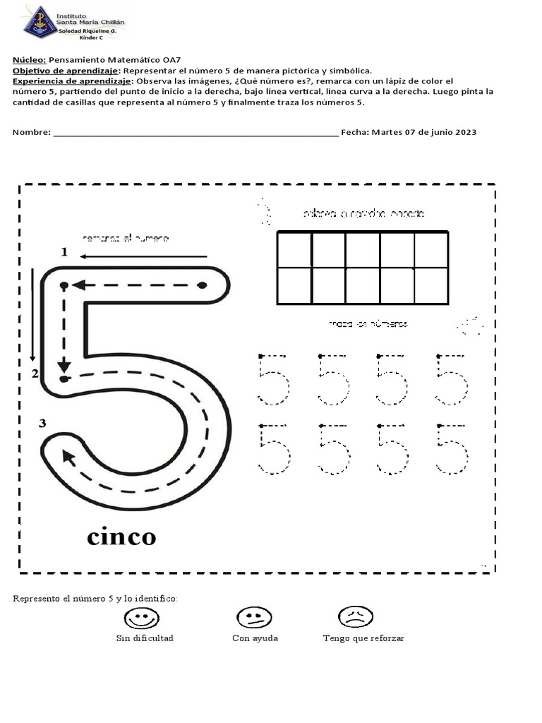Representación del Número 5 en Matemáticas | PDF