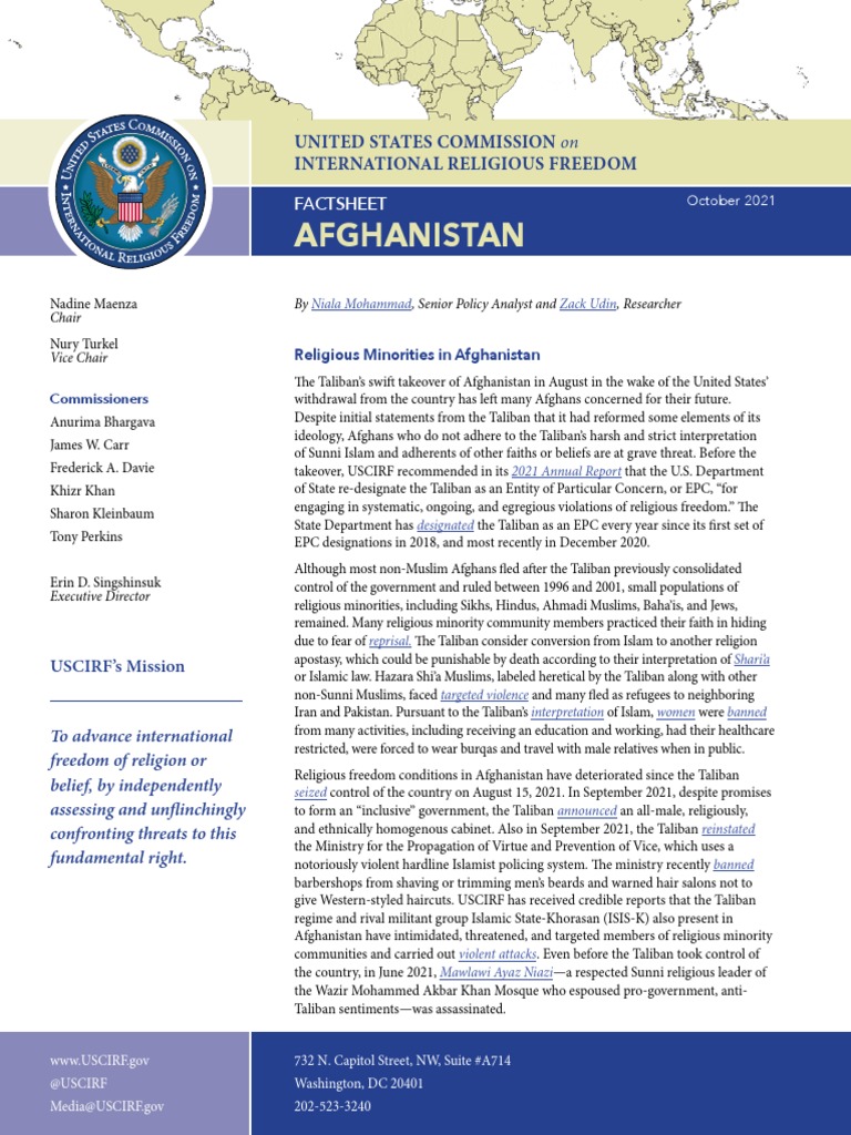 Factsheet Afghanistan – FactSheet – OUCEBE