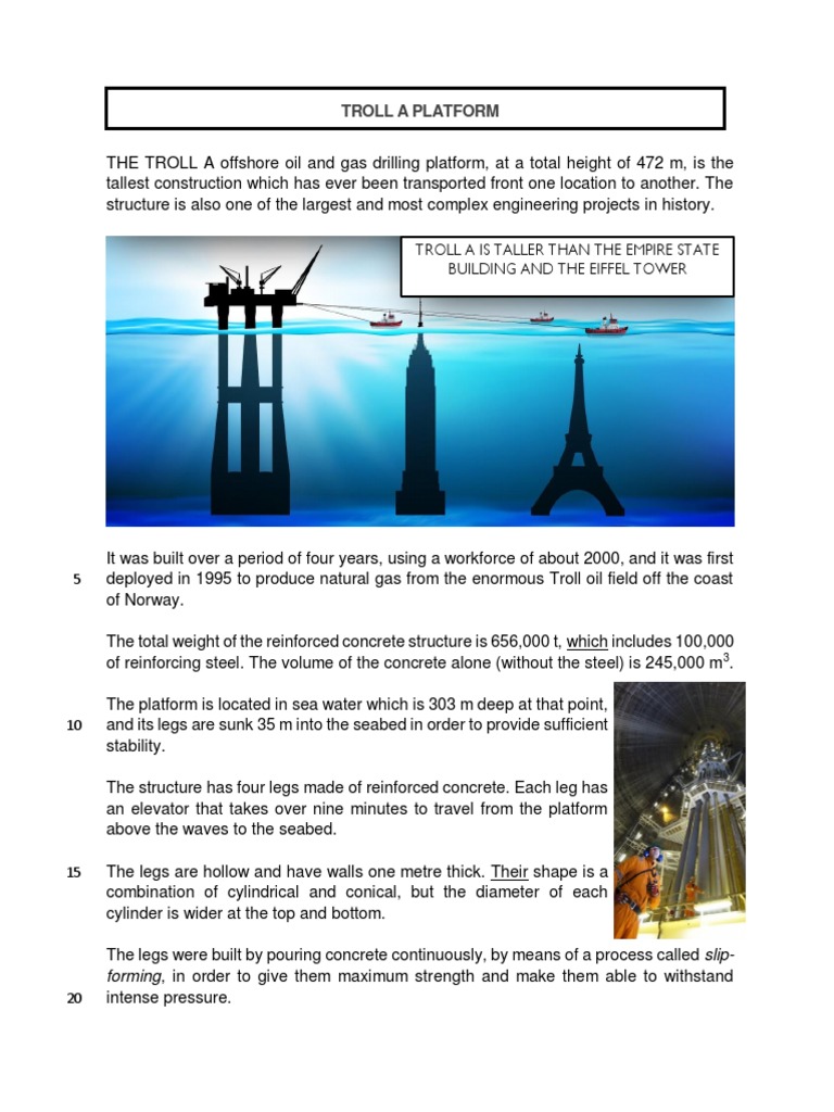Troll A Platform: Engineering Marvel | PDF | Science & Mathematics