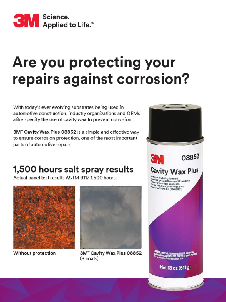 TDS 3M Cavity Wax Plus | PDF | Corrosion | Materials