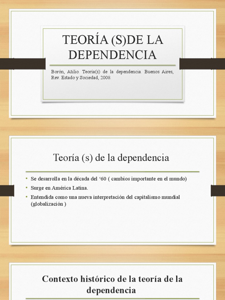 TEORÍA (S)DE LA DEPENDENCIA | PDF