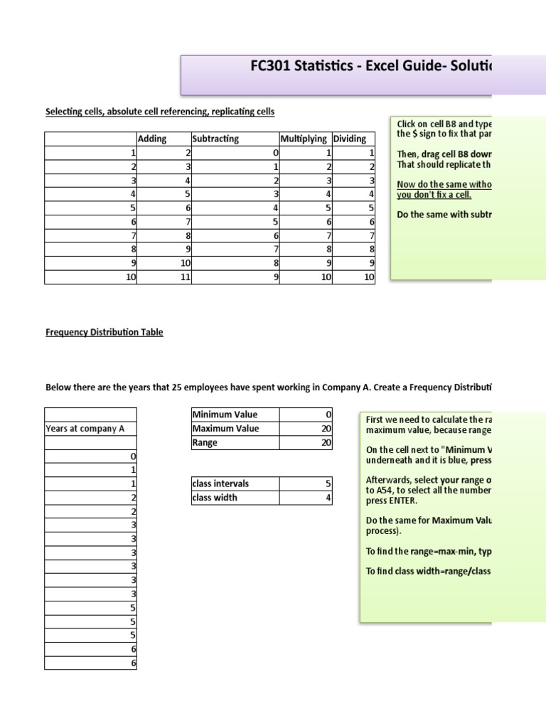 FC301 - ANSWRS Excel Practice 1 2 | PDF