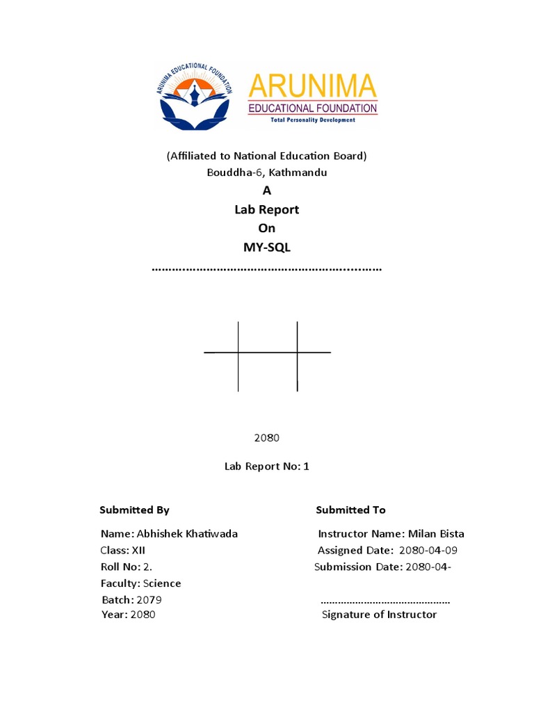 1 Cover Page | PDF | Databases | Sql