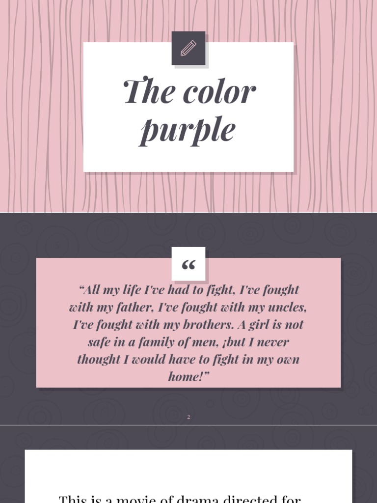 The Color Purple Presentation | PDF