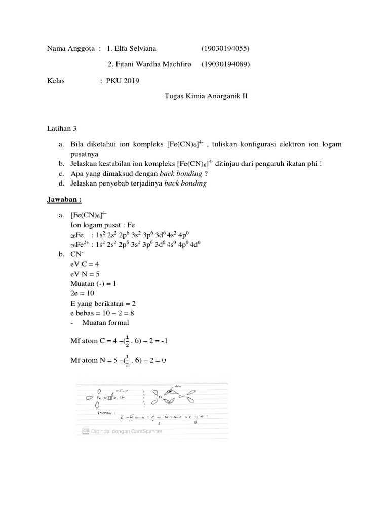 Kestabilan Ion Kompleks Fe dan Ni dalam Kimia | PDF | Sains & Matematika