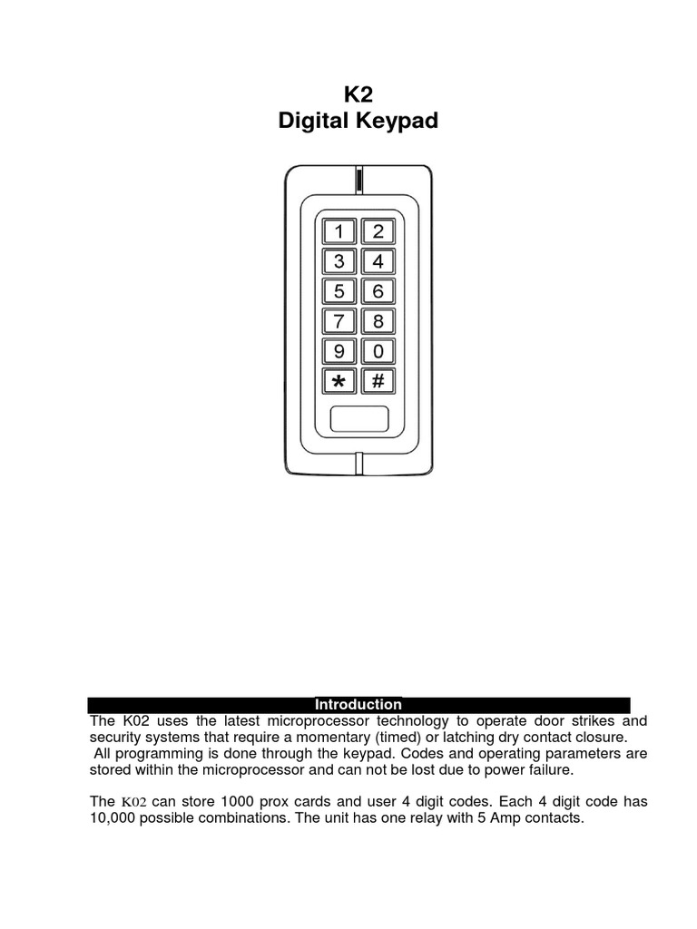 K2 English Manual | PDF | Electrical Connector | Relay