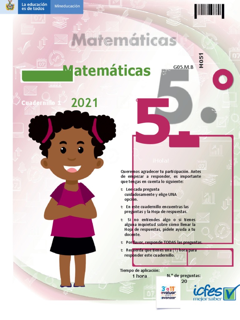 Cuadernillo de Matemáticas 5° Grado | PDF