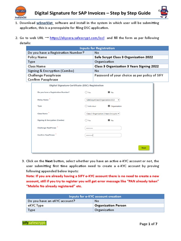 Digital Signature For SAP Invoices Help Manual | PDF