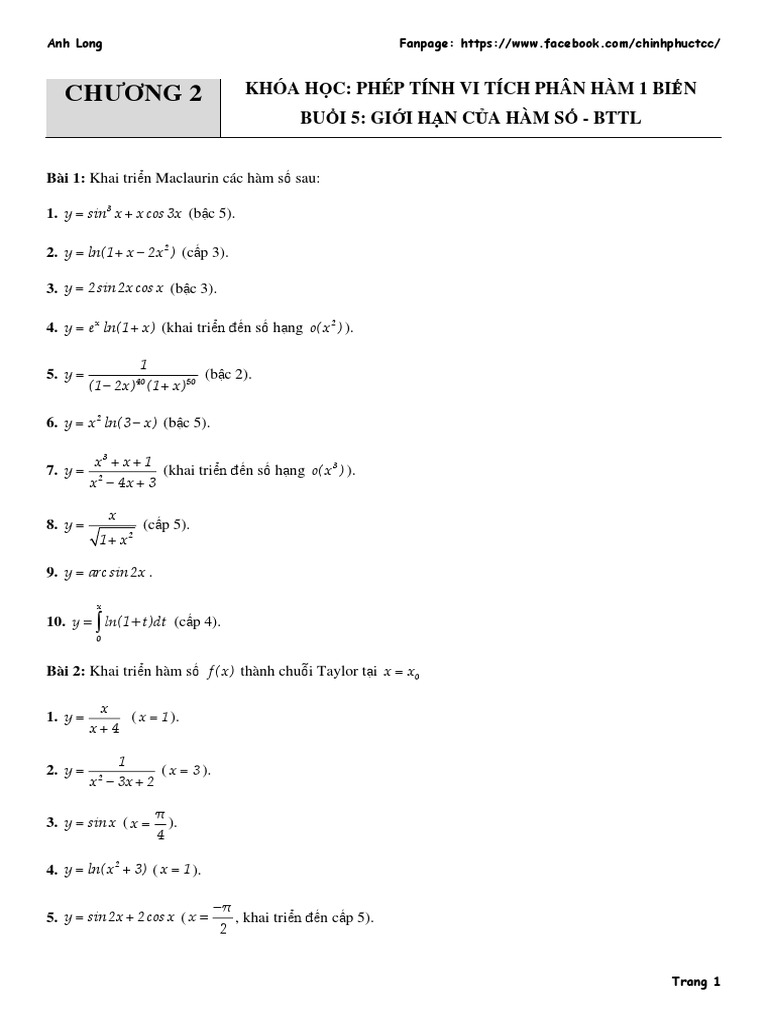 5. Khai Triển Taylor-Maclaurin | PDF
