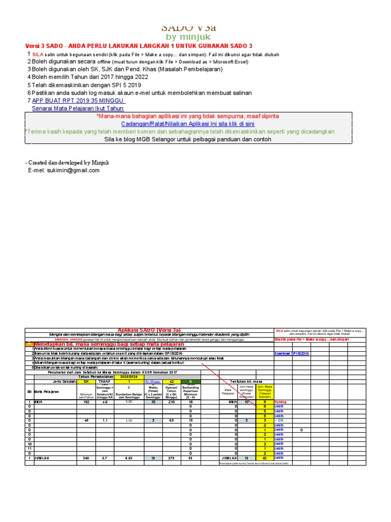 SADO V3a: Aplikasi Pengaturan Waktu Pelajaran | PDF