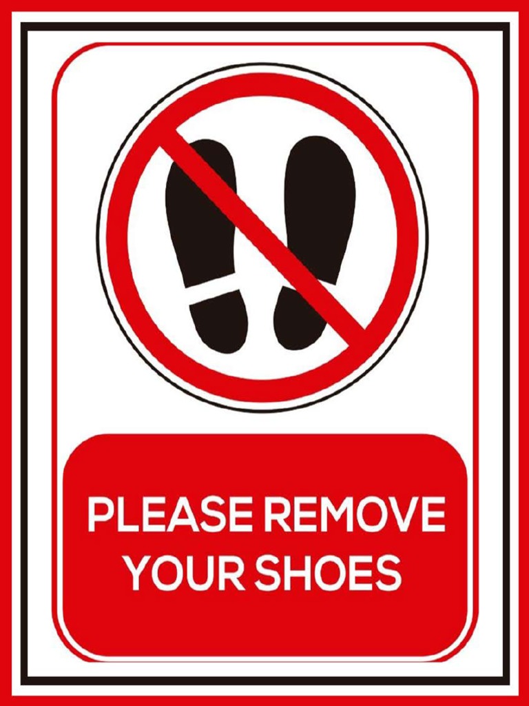 Print Ready Please Remove Your Shoes | PDF