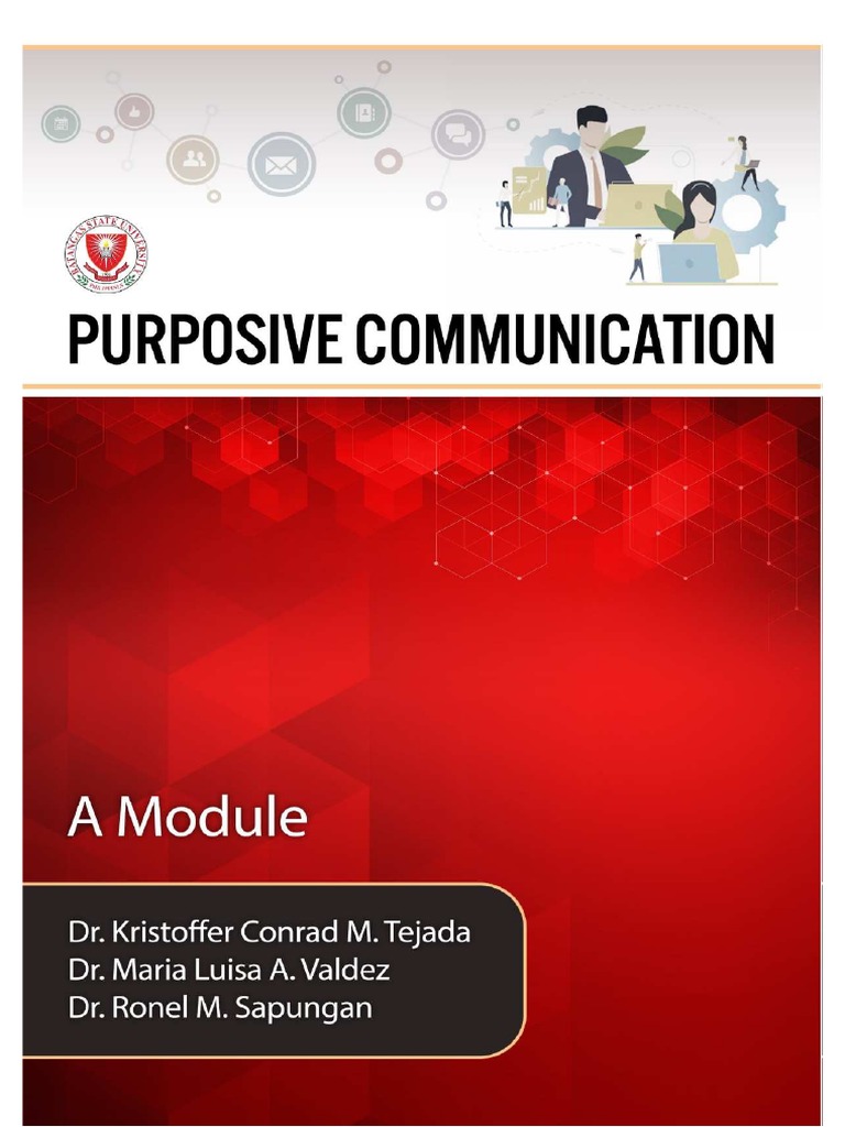 Module Ged 106 Purposive Communication 1st Year Compress | PDF | Communication | Learning