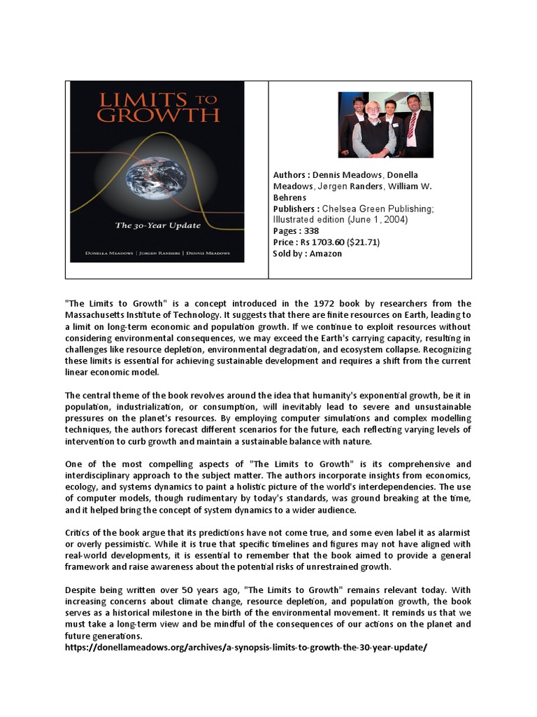 The Limits To Growth | PDF