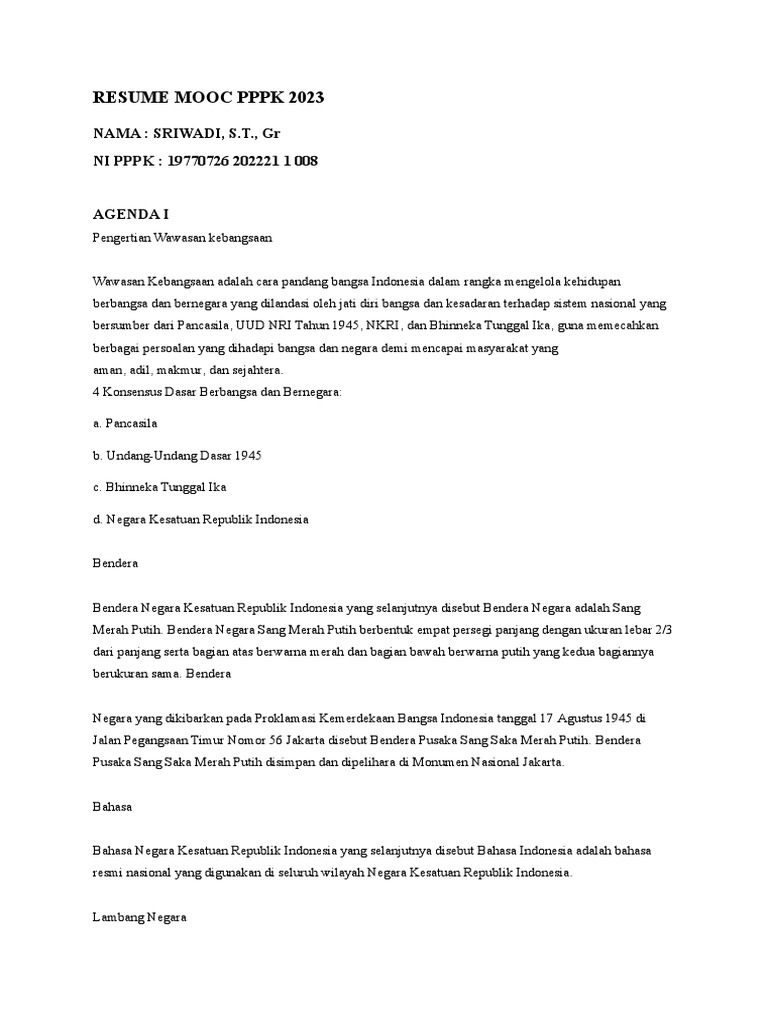 Resume Mooc PPPK 2023 | PDF