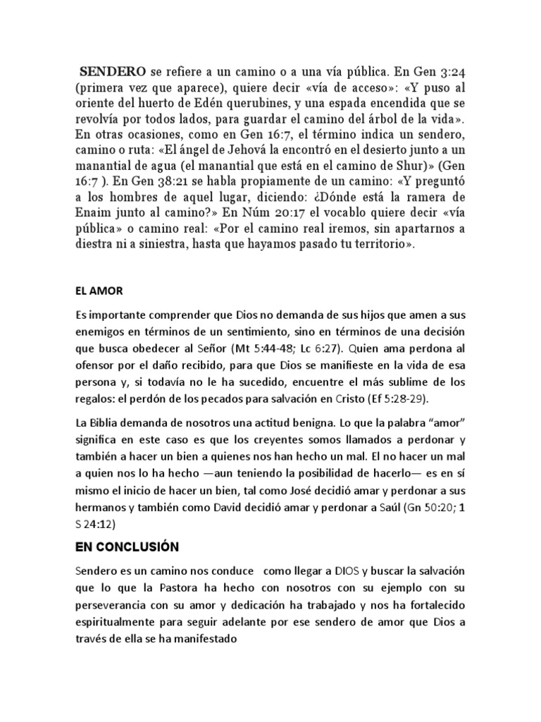 Significado Sendero y Poema | PDF