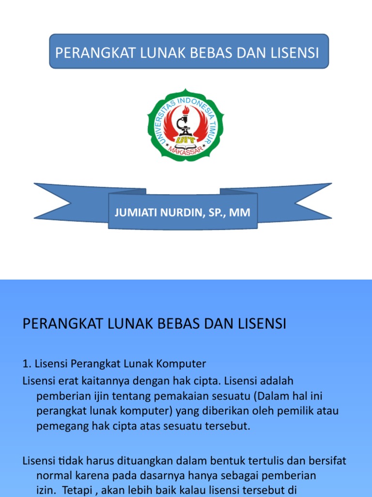 Perangkat Lunak Lisensi | PDF