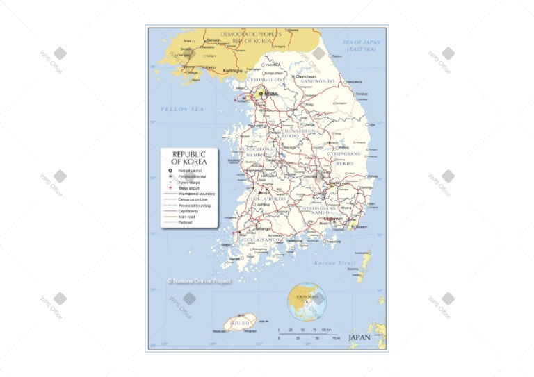 Korea South Admin Map | PDF