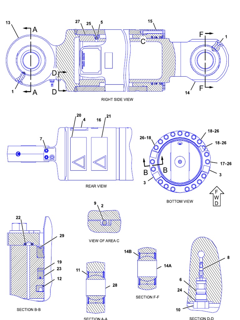 CAT 777D AGC Rear 335-6354 Part List | PDF