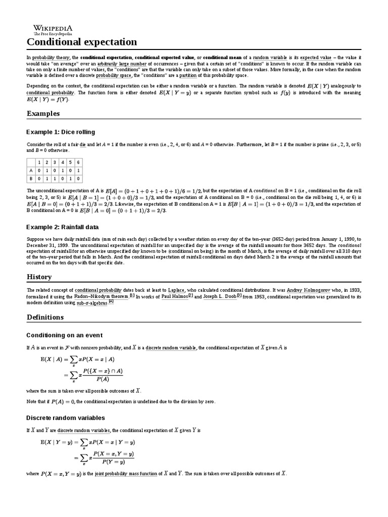 Conditional Expectation | PDF
