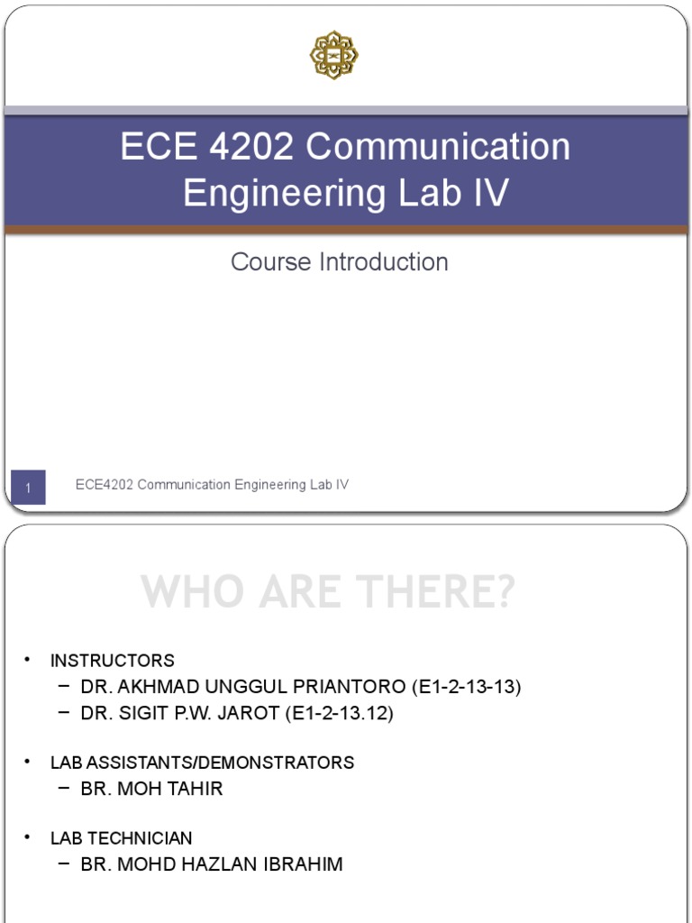 Lab1 Course Introduction | PDF | Simulation | Communication