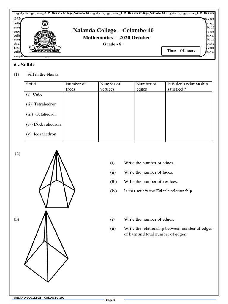 6 - Solids - (Grade 8 ) | PDF