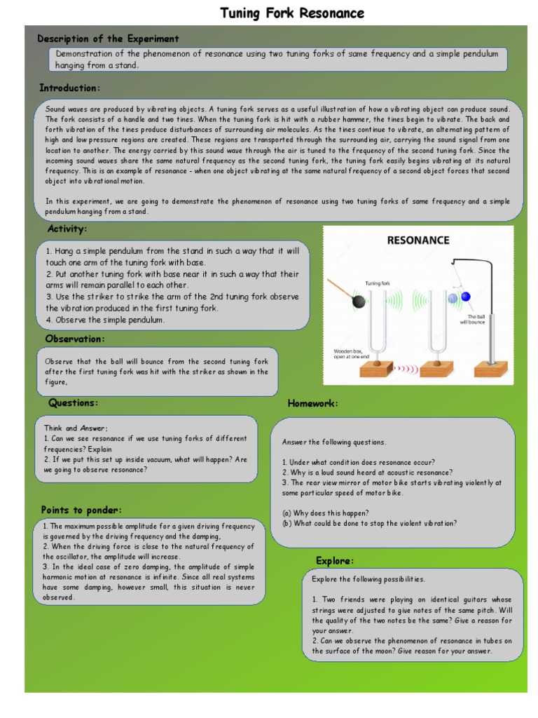 Tuning Fork Resonance | PDF