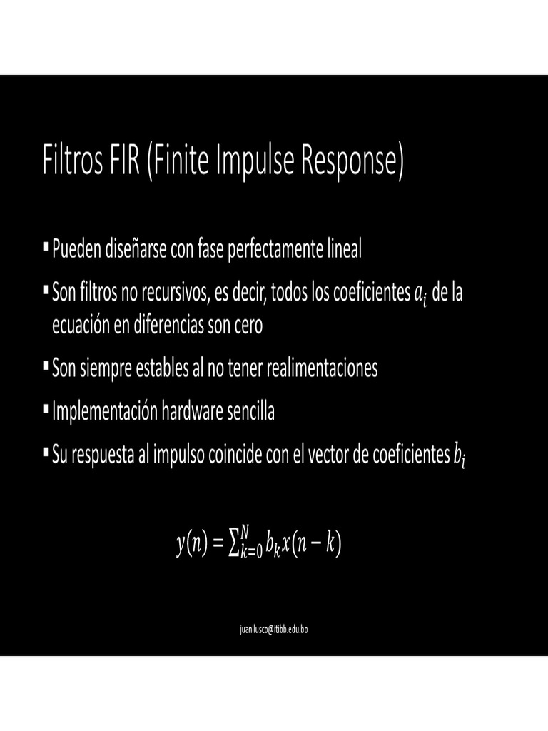 Tema 4. Filtros Digitales | PDF | Electrónica | Ciencias de la Computación