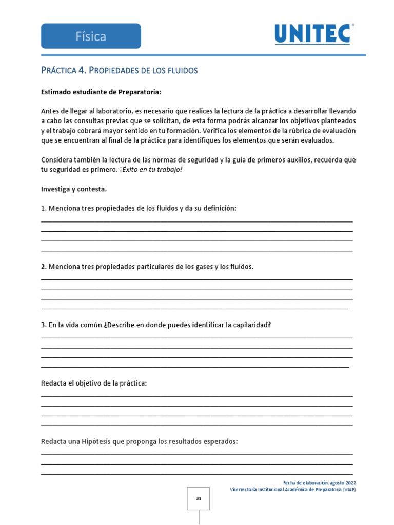 Practica 3. Propiedades de Los Fluidos | PDF