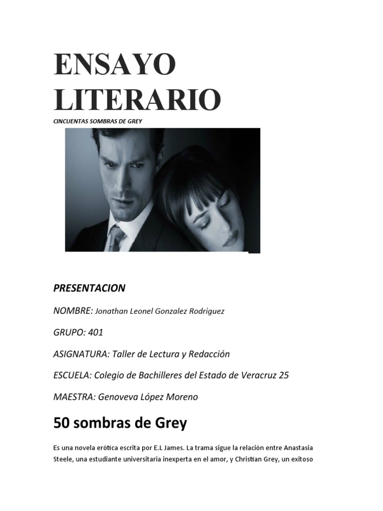 Análisis de "Cincuenta sombras de Grey" | PDF | Cincuenta sombras de Grey