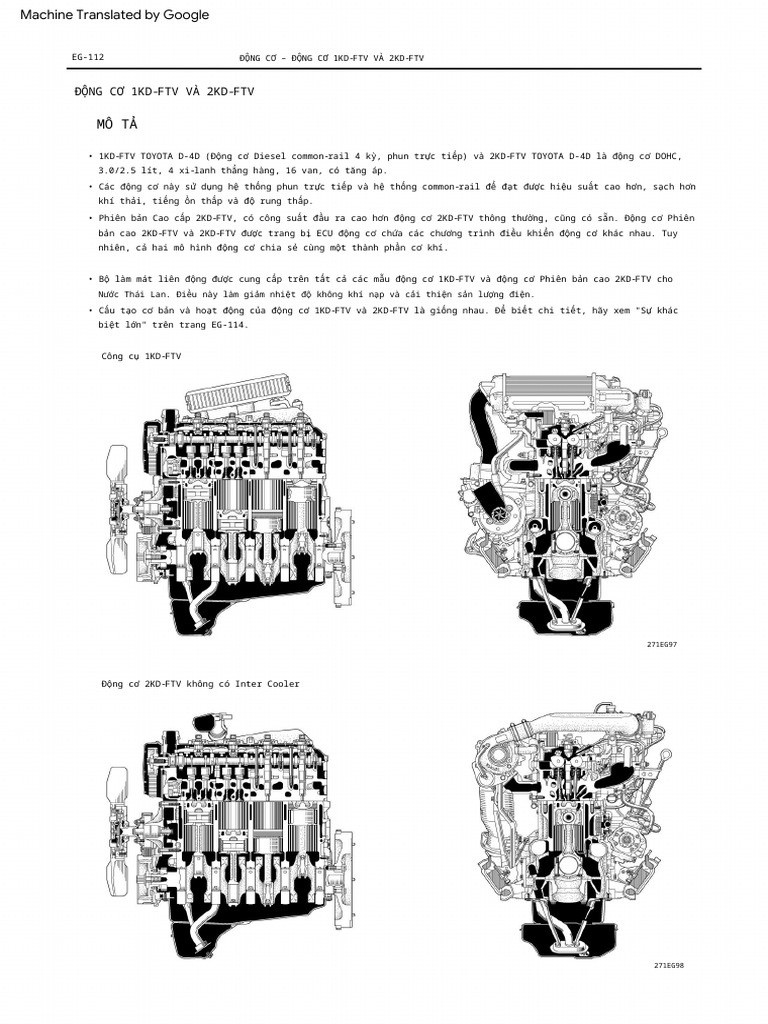 Engine 1kd FTV and 2kd FTD Engines PDF Free | PDF