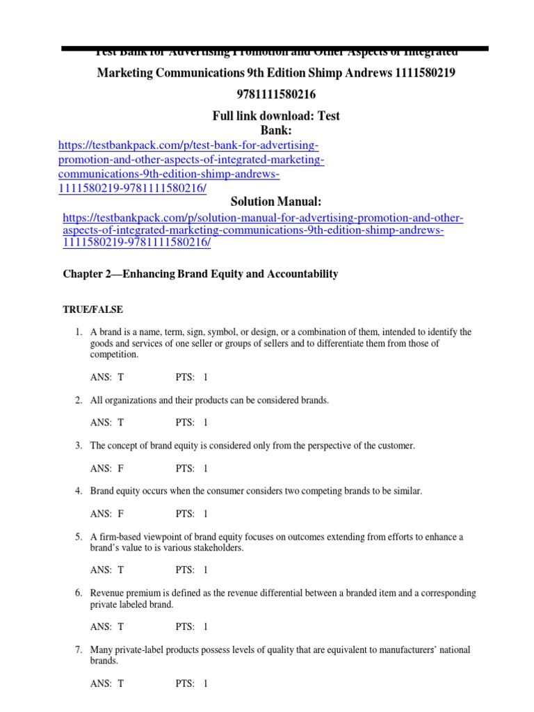 For Advertising Promotion and Other Aspects of Integrated Marketing ...