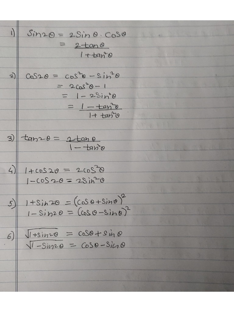 Trigo M3 Formulas | PDF