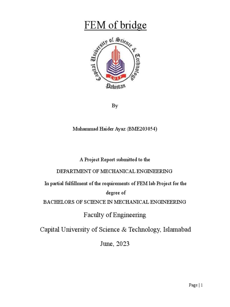 fem lab project | PDF
