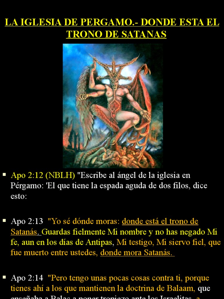 El Trono de Satanás en Pérgamo | PDF | Satán | Libro de revelación
