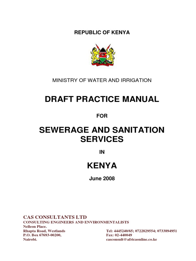 Sewerage and Sanitation Design Manual Final Draft | PDF | Sewage ...