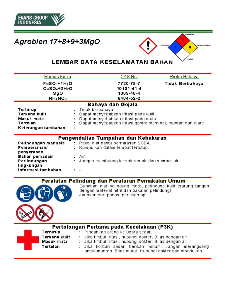 Resume MSDS Controlled Release Fertilizer PDF
