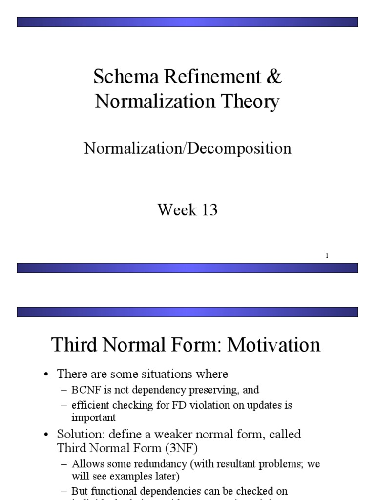Schema Refinement & Normalization Theory | PDF | Mathematical Concepts | Applied Mathematics