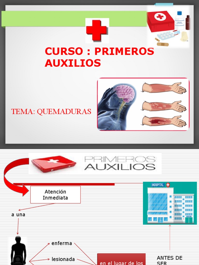 Exposicion - Primeros Auxilios - Quemaduras | PDF | Quemar | Herida