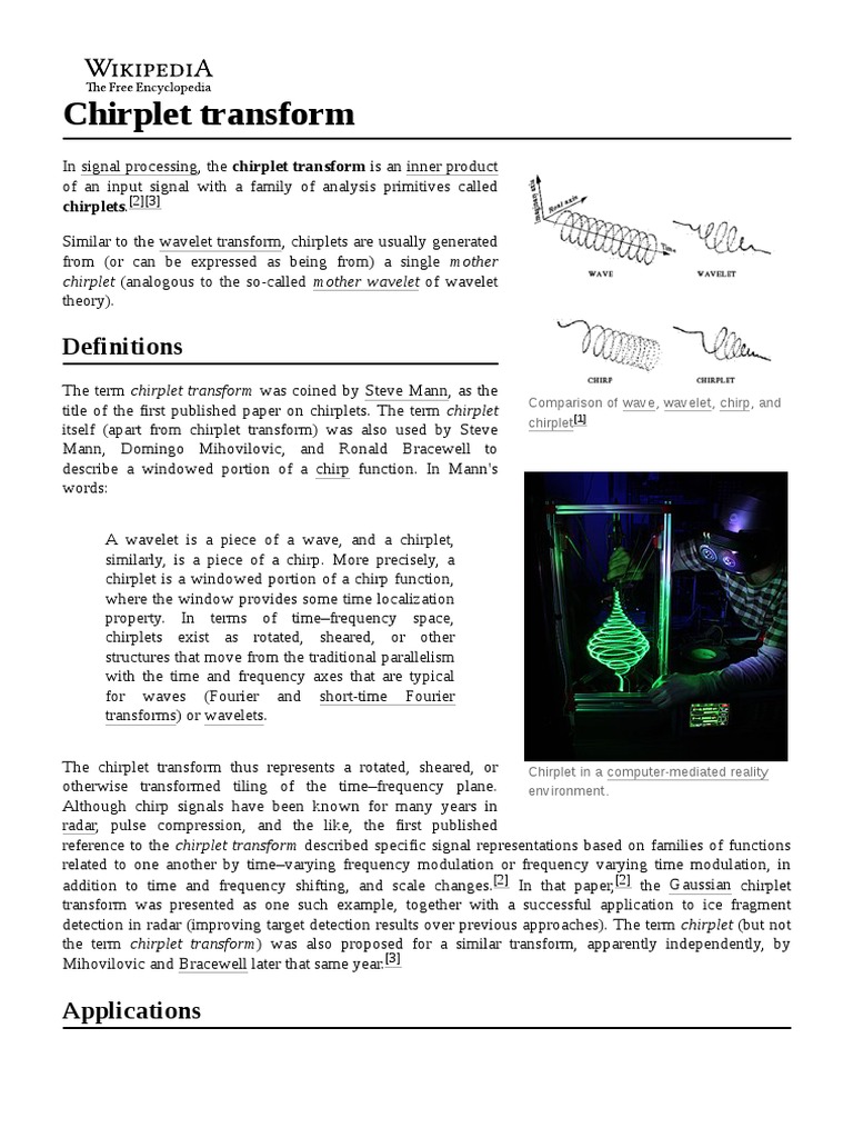 Chirplet Transform | PDF