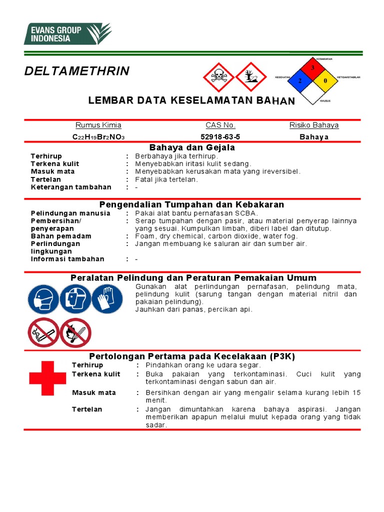 Lembar Data Keselamatan Deltamethrin | PDF