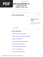 Higher Secondary Plus One - Plus Two Physics Class Notes | PDF